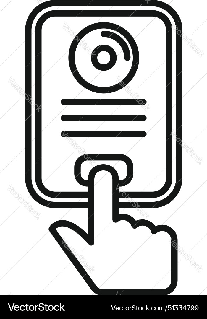 Hand pressing digital Royalty Free Vector Image