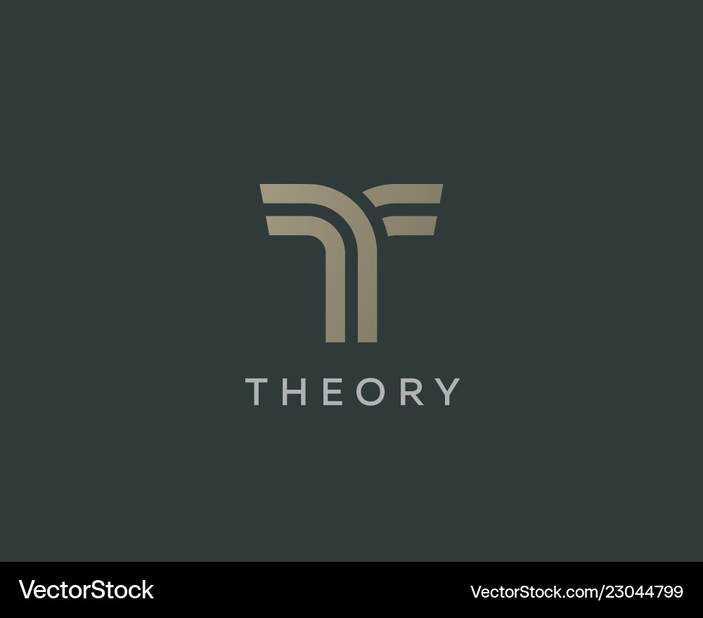 Letter t line logo design creative Royalty Free Vector Image