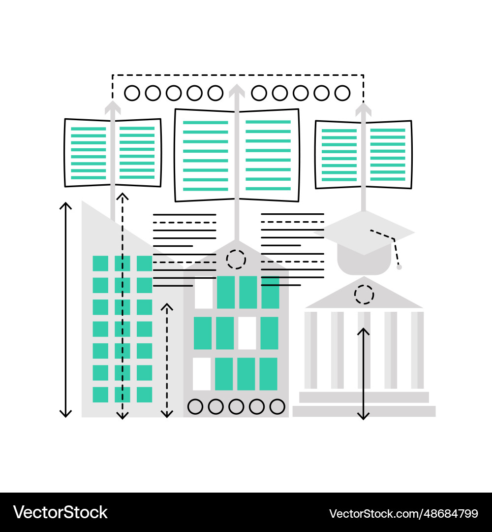 Modern university education Royalty Free Vector Image