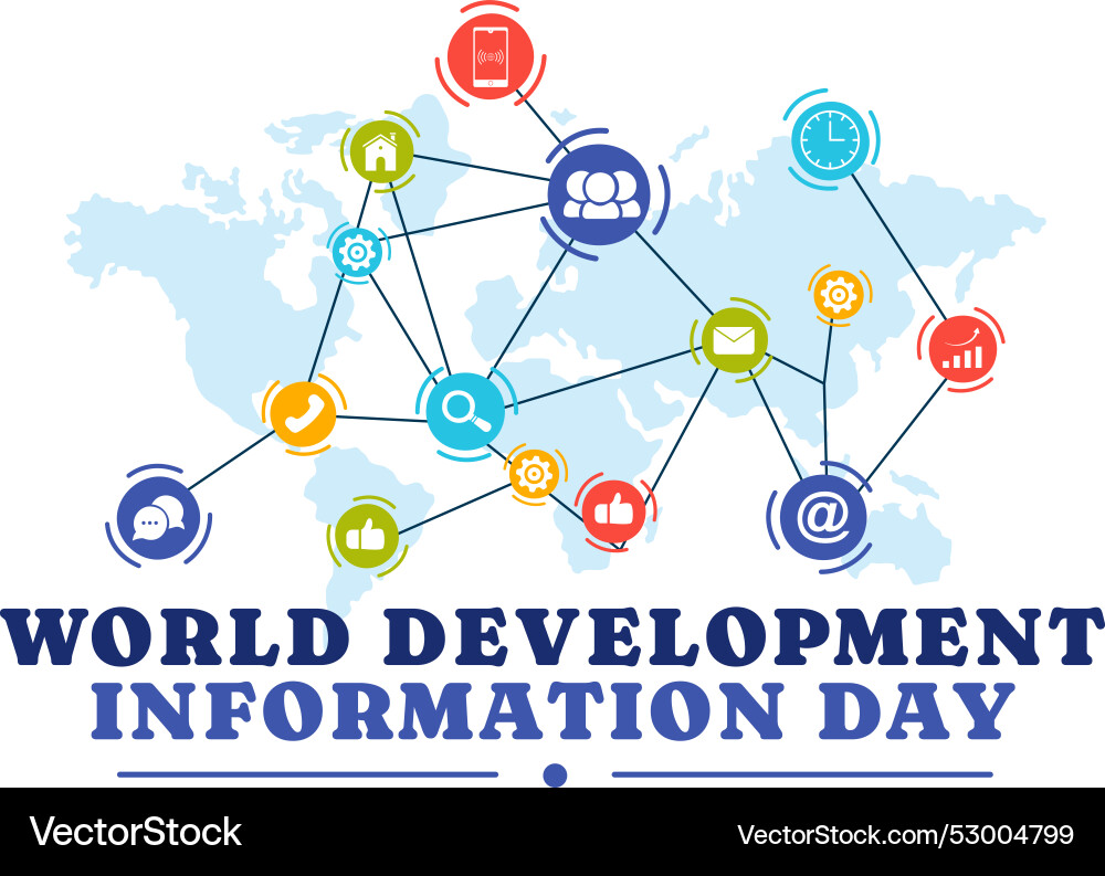 World development information day on october 24th Vector Image