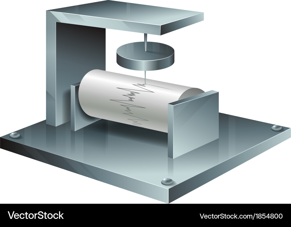 A seismograph Royalty Free Vector Image - VectorStock
