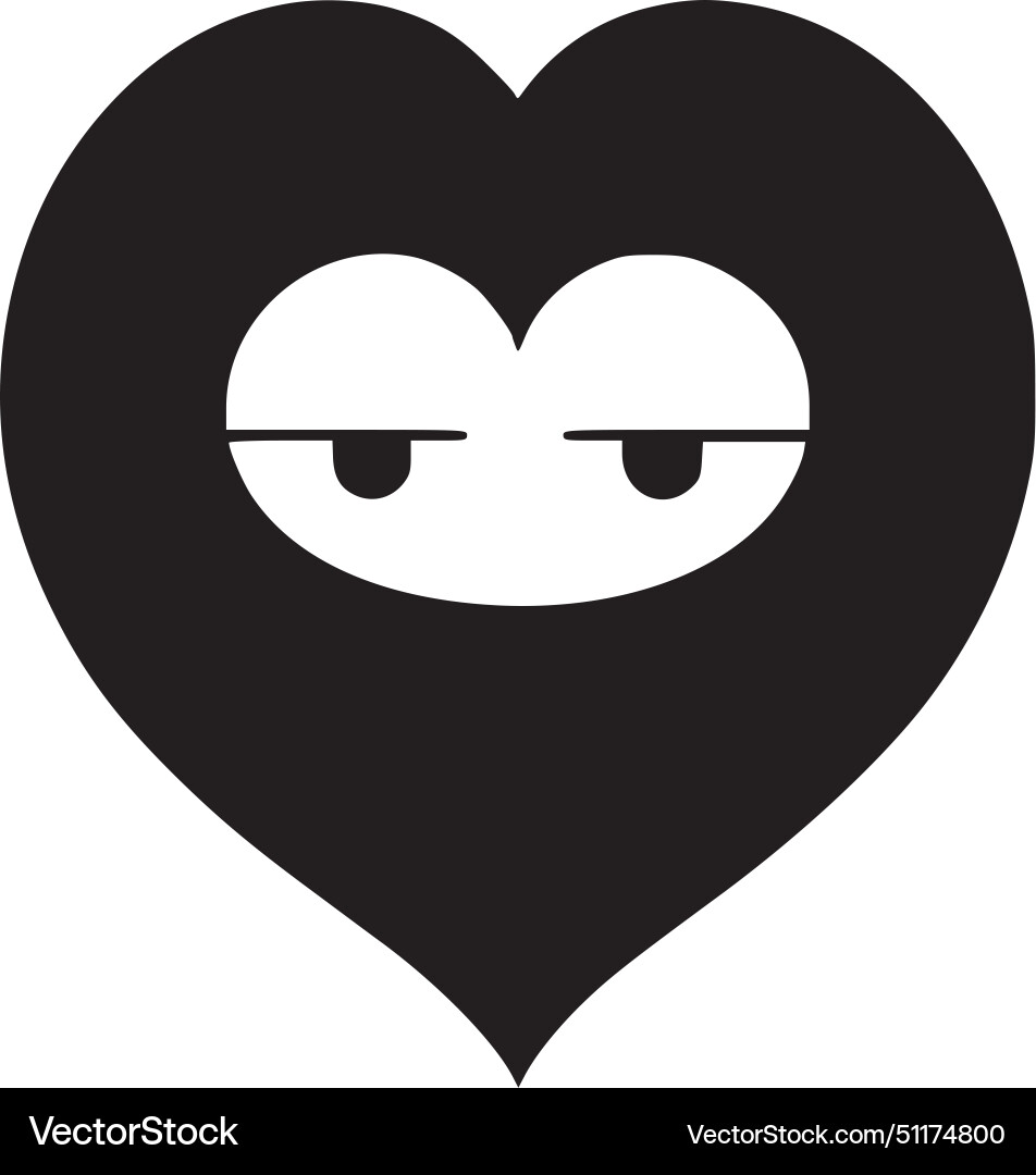 Love - black and white Royalty Free Vector Image