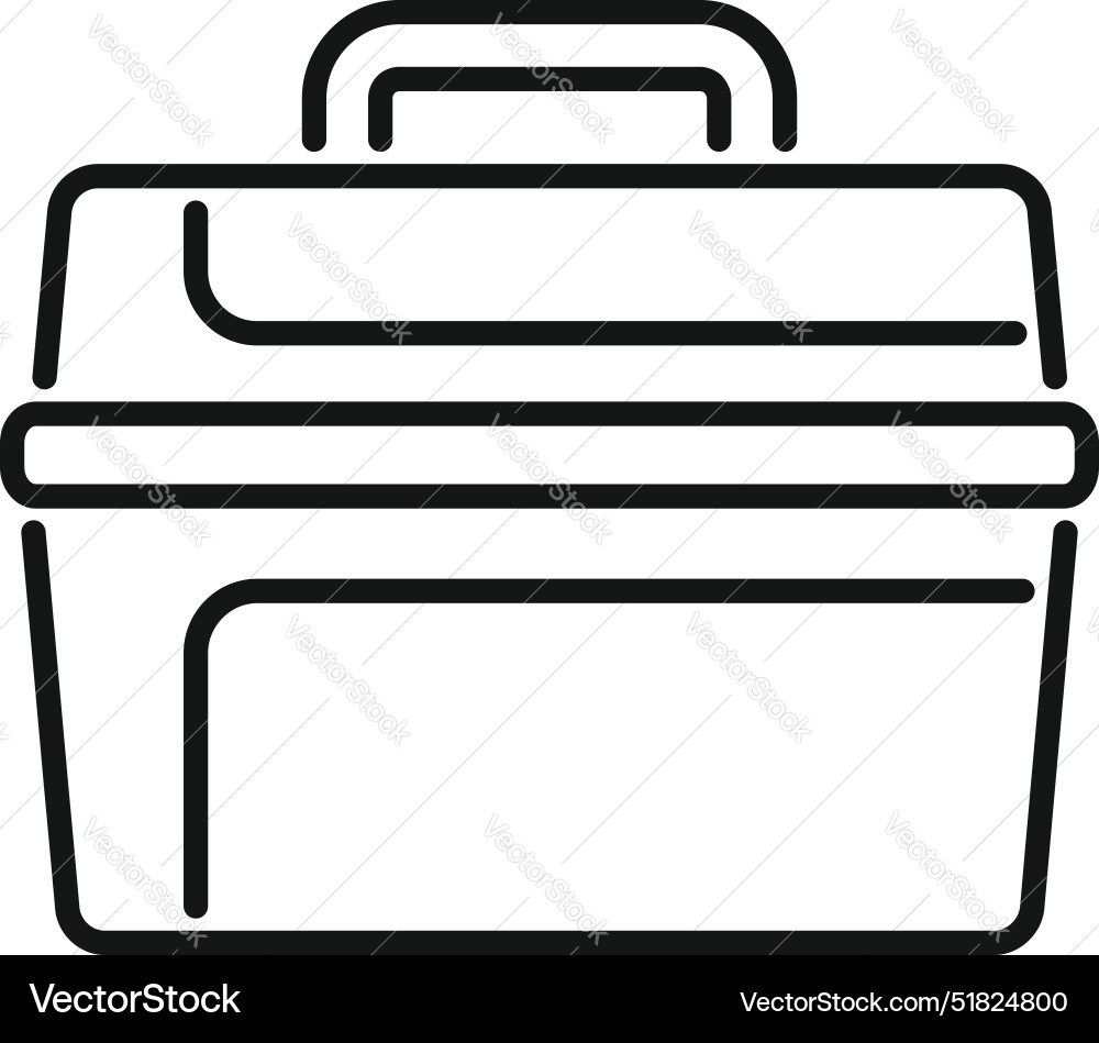 Lunch box icon food container for school or Vector Image