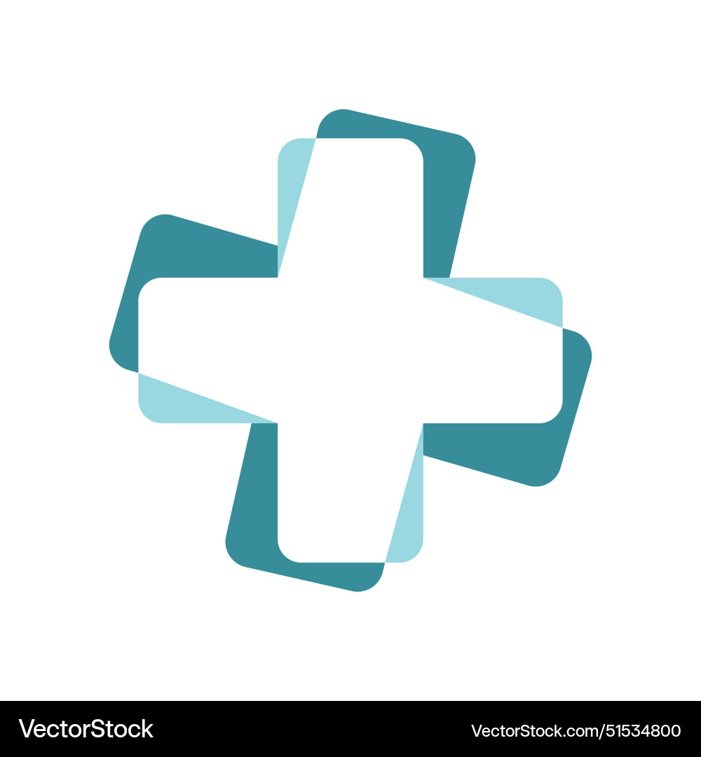 Modern medical cross logo design Royalty Free Vector Image