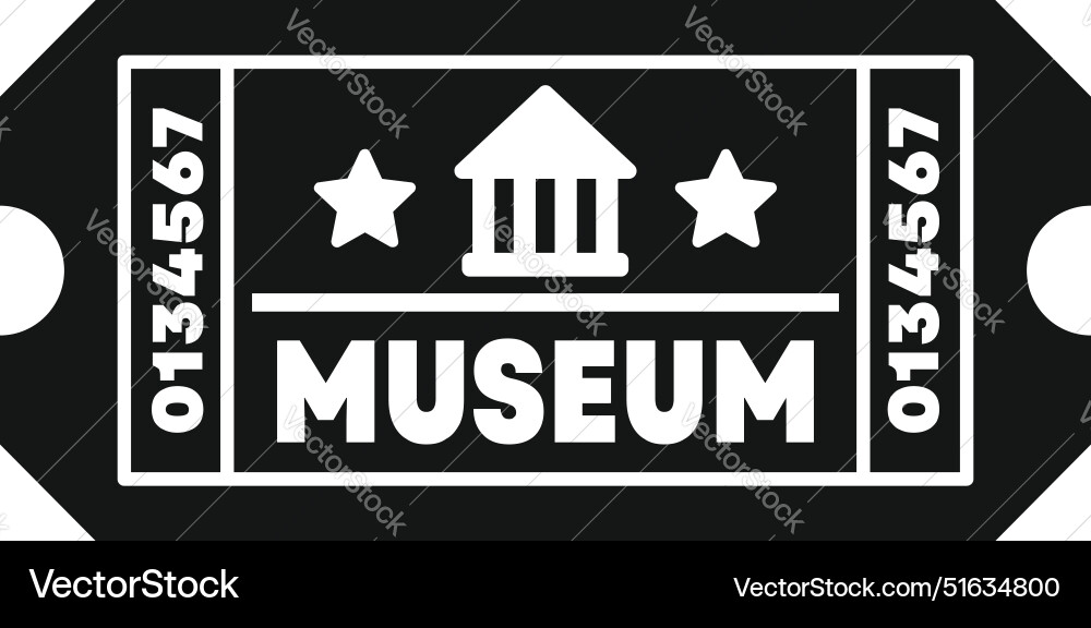 Museum ticket admitting access to cultural Vector Image
