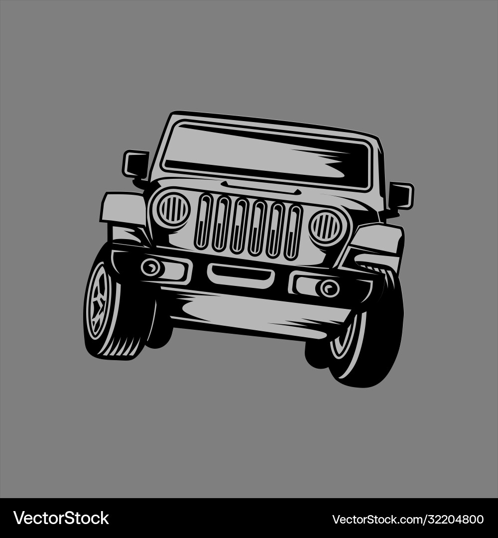 Off road jeep adventure 4x4 Royalty Free Vector Image