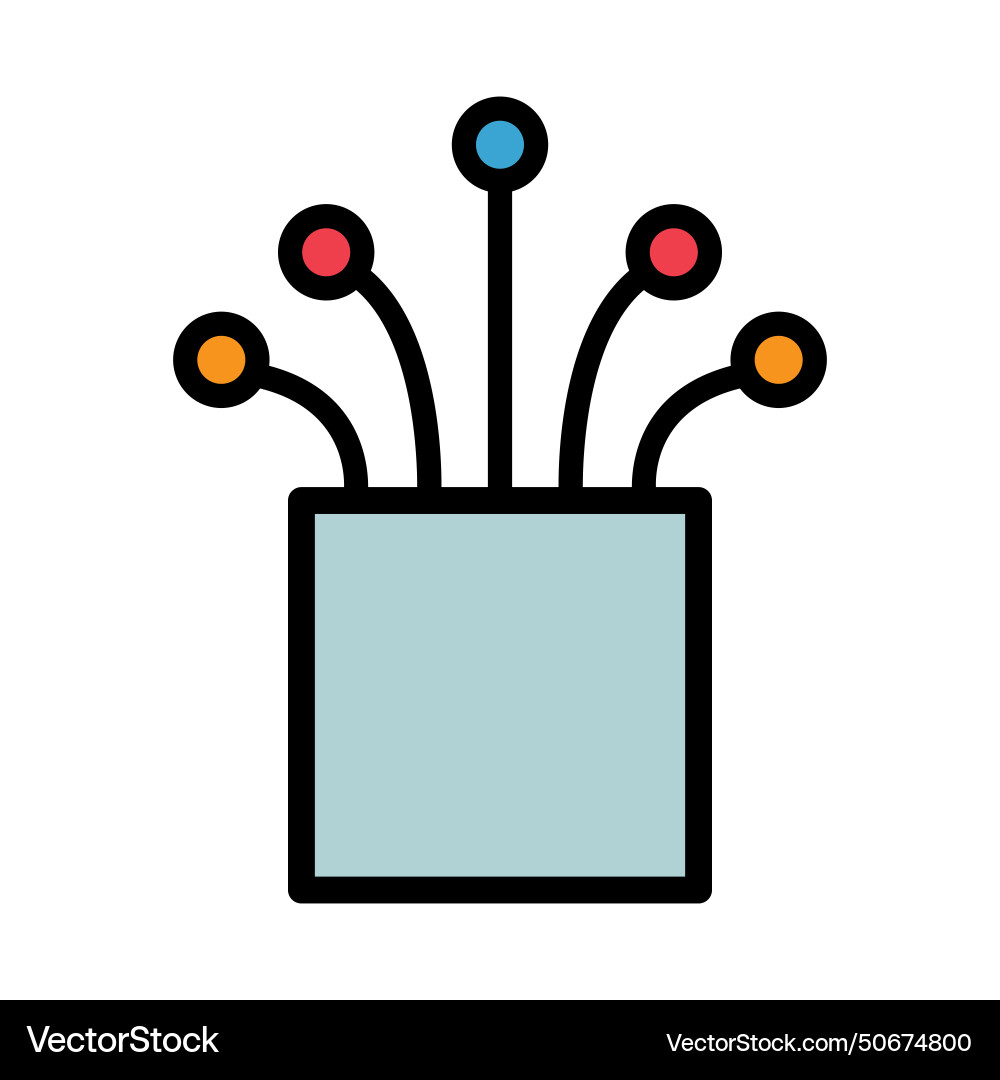 Optical cable icon technology information wire Vector Image