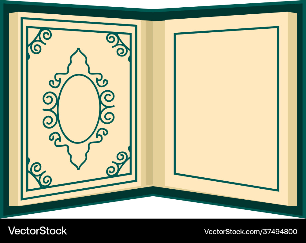 Quran religious book Royalty Free Vector Image