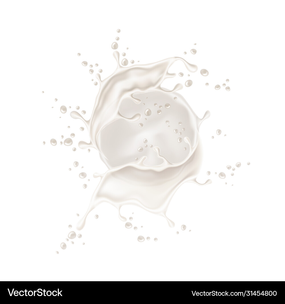 Realistic milk yogurt splash dairy design Vector Image