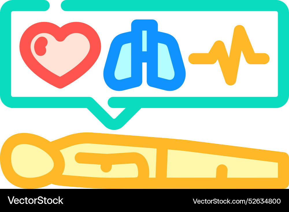Resuscitation ambulance color icon Royalty Free Vector Image