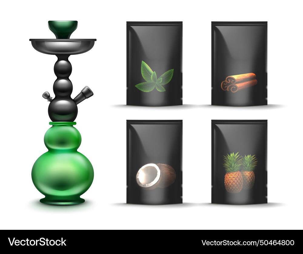 Shisha tobacco packs Royalty Free Vector Image