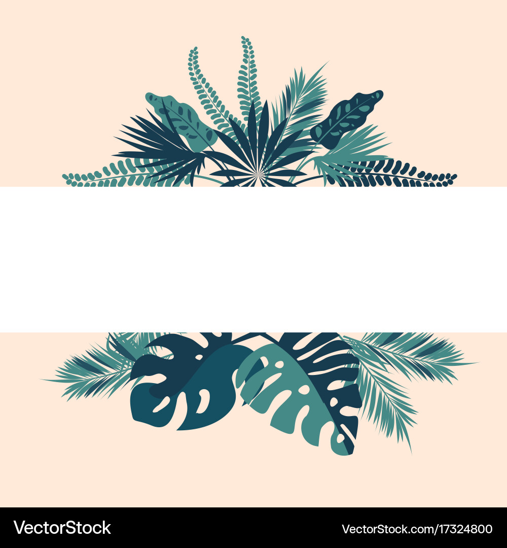 Tropical Leaf Pattern Royalty Free Vector Image