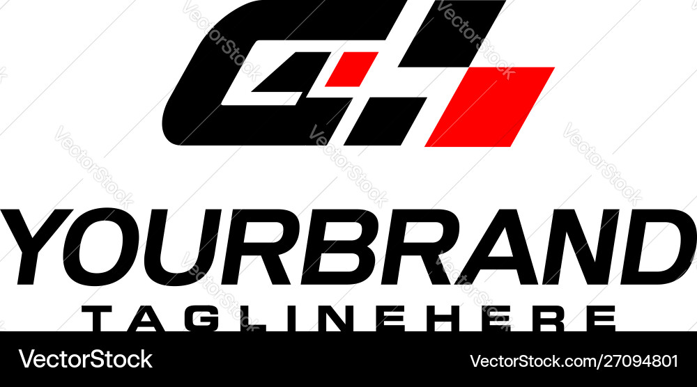 Auto speed letter g with race element logo Vector Image