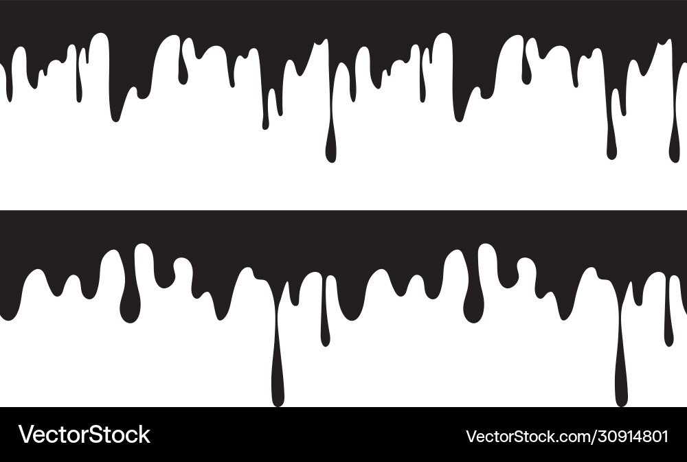 Current ink seamless pattern isolated dripping Vector Image