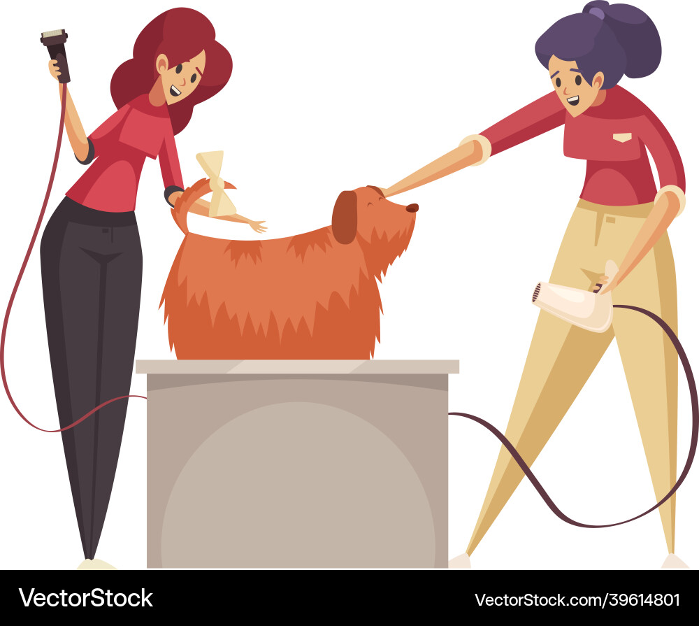 Flat grooming icon Royalty Free Vector Image - VectorStock