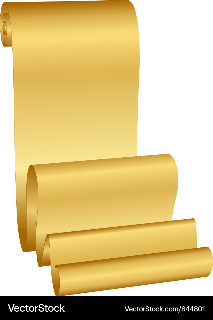 Gold scroll Royalty Free Vector Image - VectorStock