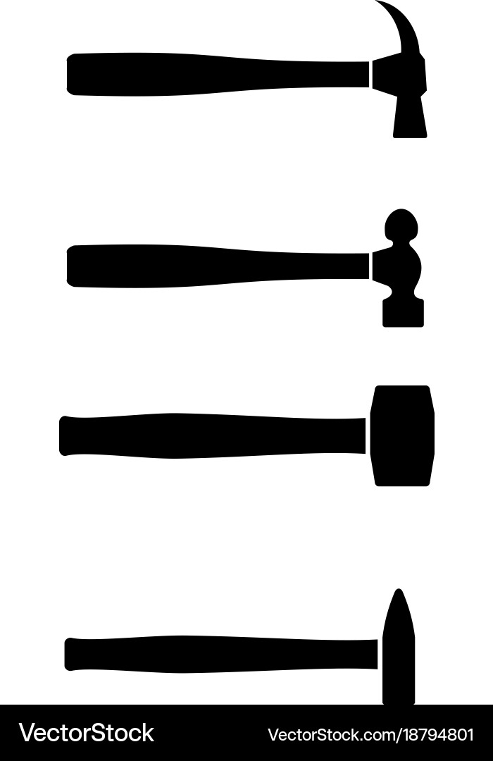 Hammer set Royalty Free Vector Image - VectorStock