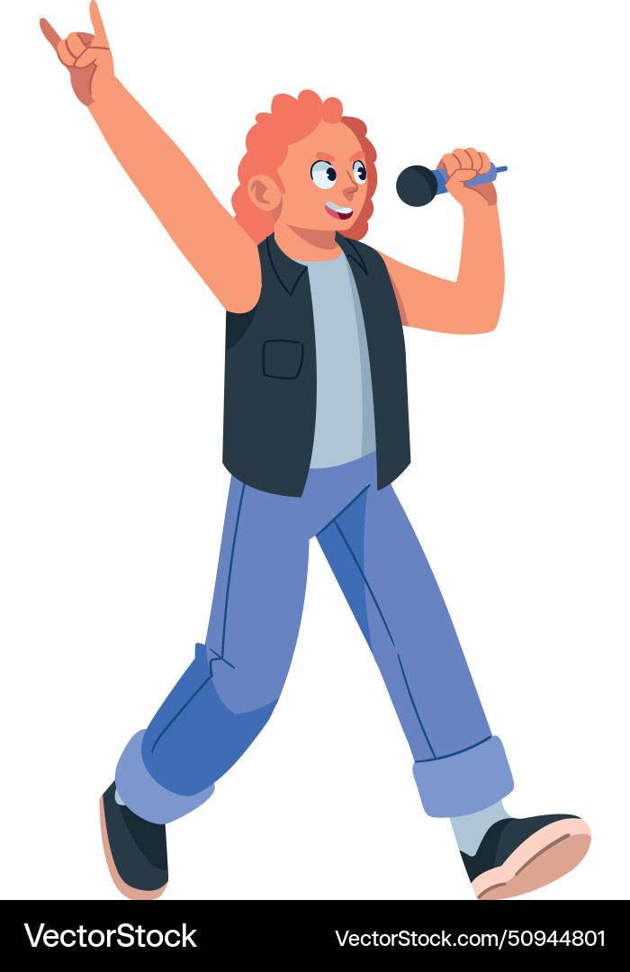 Heavy metal singer Royalty Free Vector Image - VectorStock