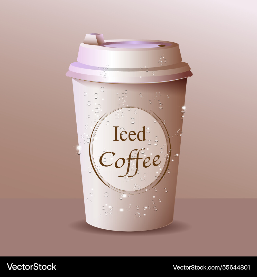 Iced coffee Royalty Free Vector Image - VectorStock