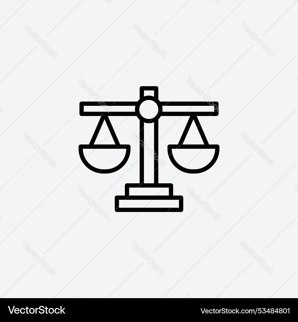 Lawline in thin line black color flat simple Vector Image