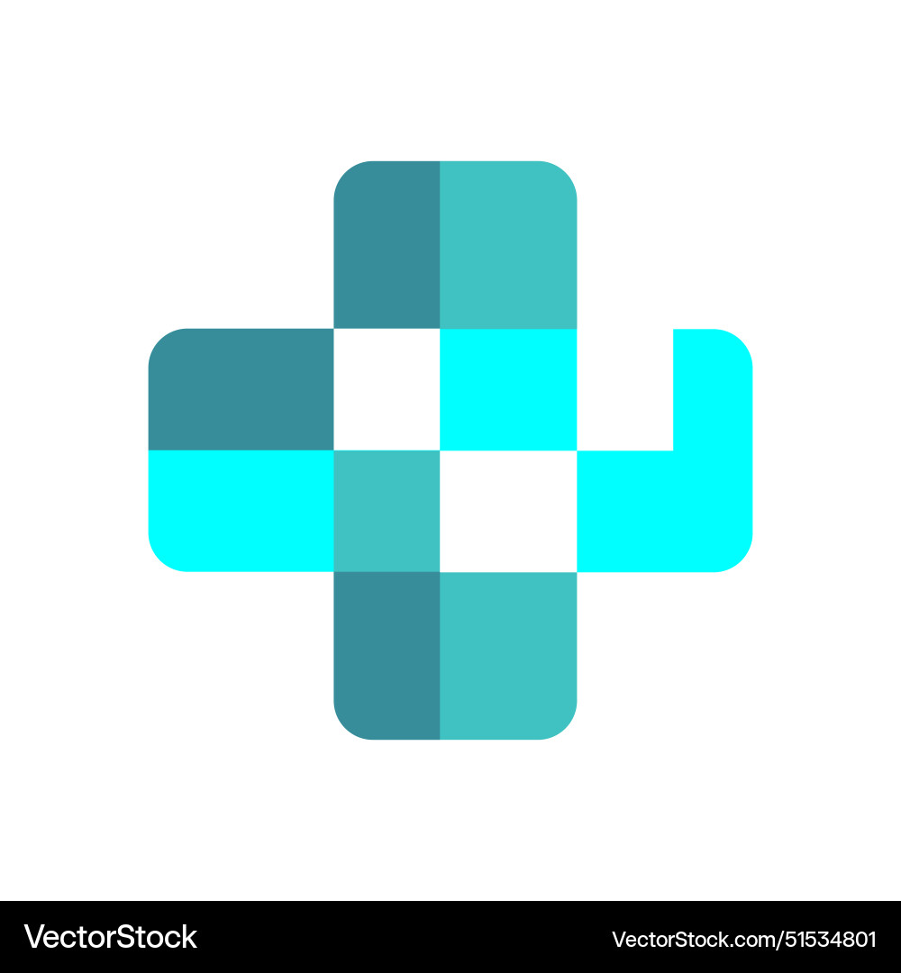 Modern medical cross logo design Royalty Free Vector Image