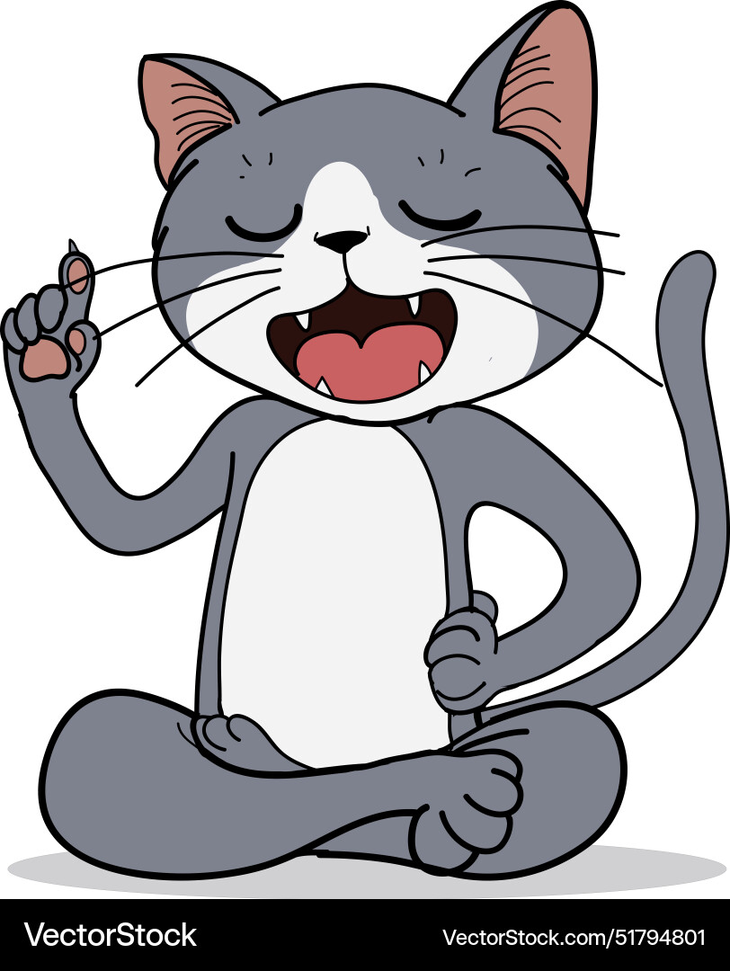 Wise cat mascot cartoon Royalty Free Vector Image