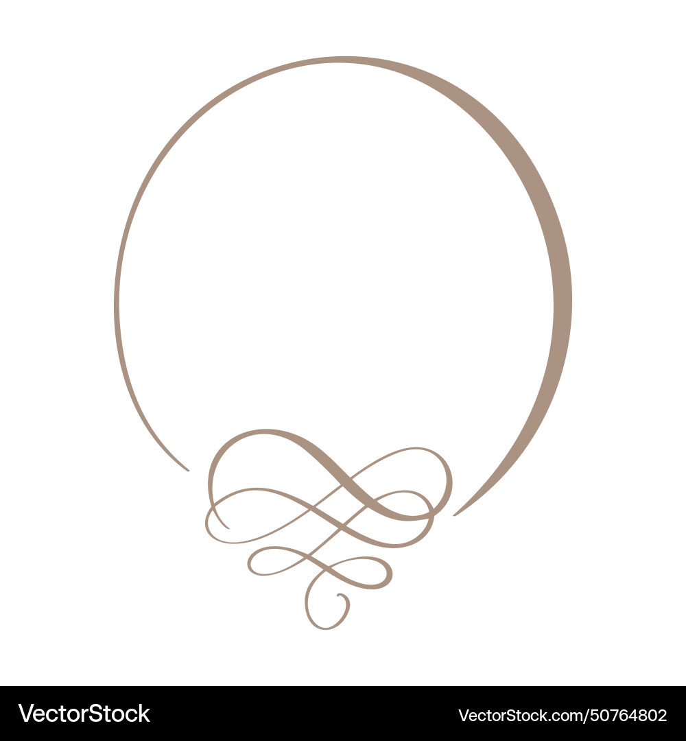 Calligraphy quote speech frame vintage icon round Vector Image