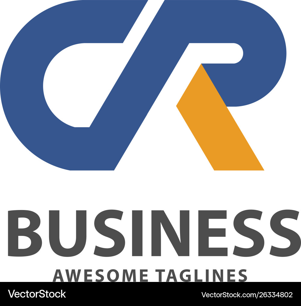 Cr letter Royalty Free Vector Image - VectorStock