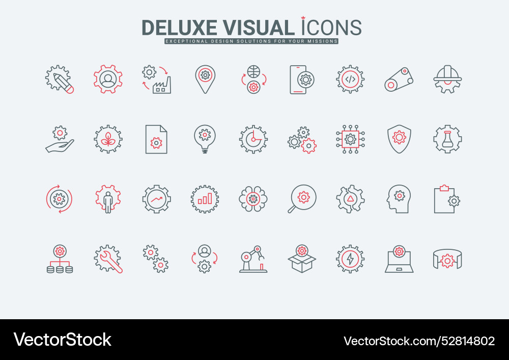 Factory gears process automation in industry Vector Image