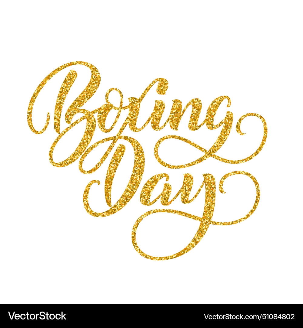 Hand lettering inscription boxing day Royalty Free Vector