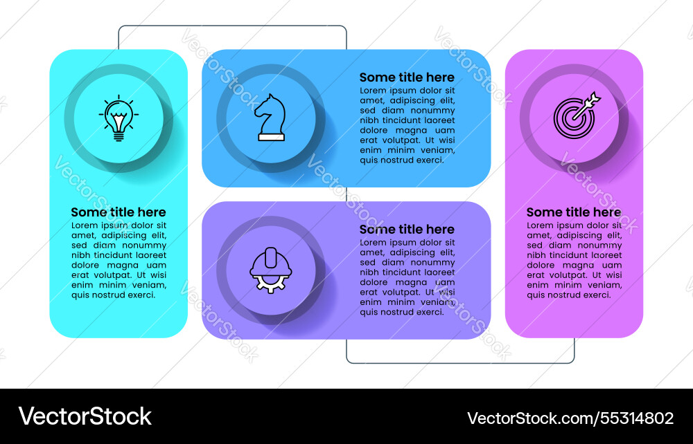 Infographic template from idea to success 4 Vector Image