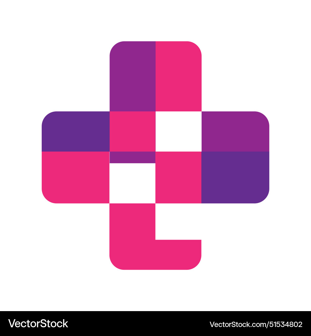 Modern medical cross logo design Royalty Free Vector Image