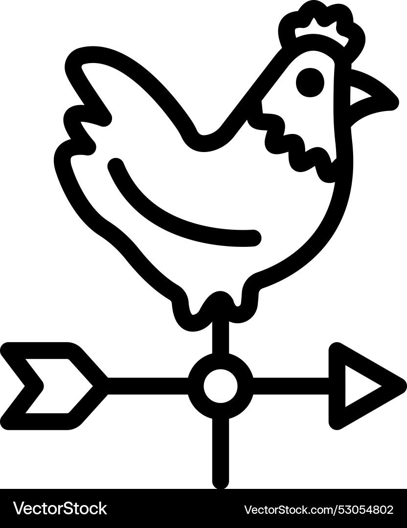 Weather vane icon design Royalty Free Vector Image