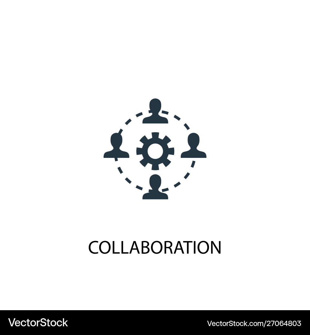 Collaboration icon simple element Royalty Free Vector Image