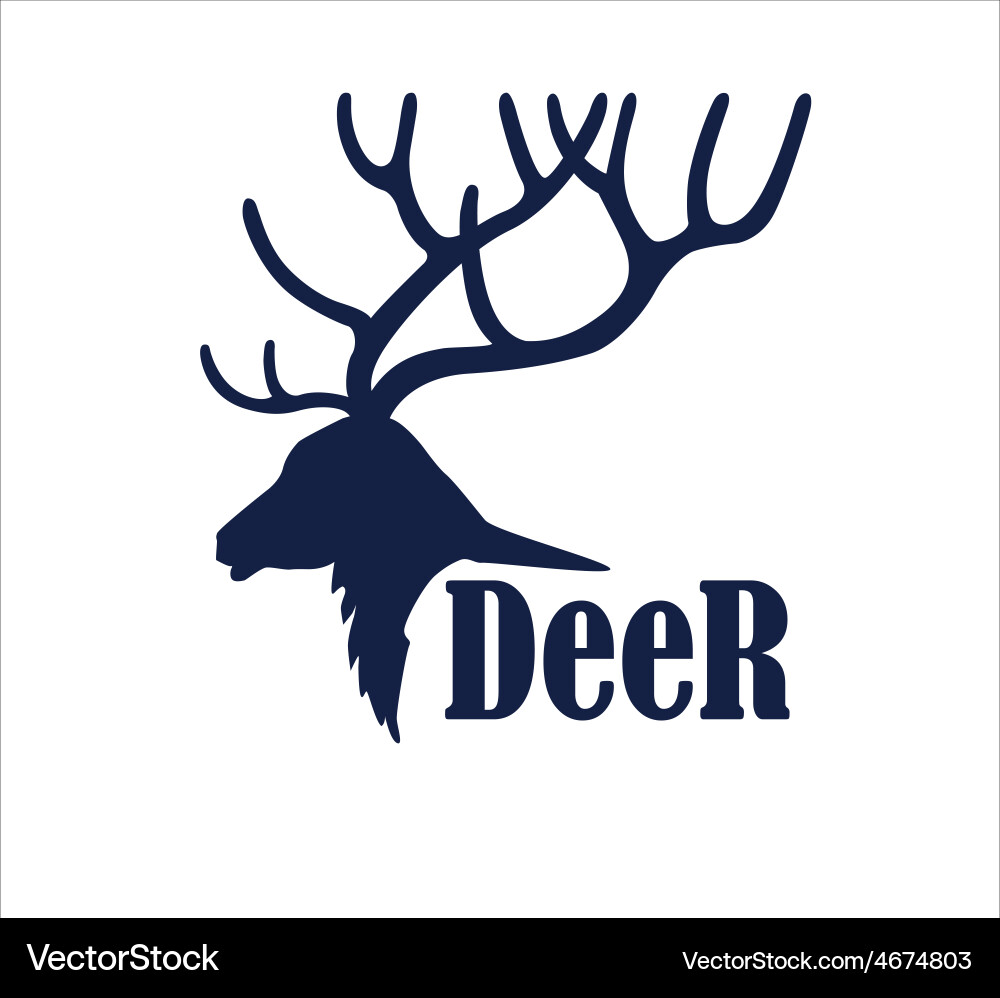 Deer logo design template Royalty Free Vector Image