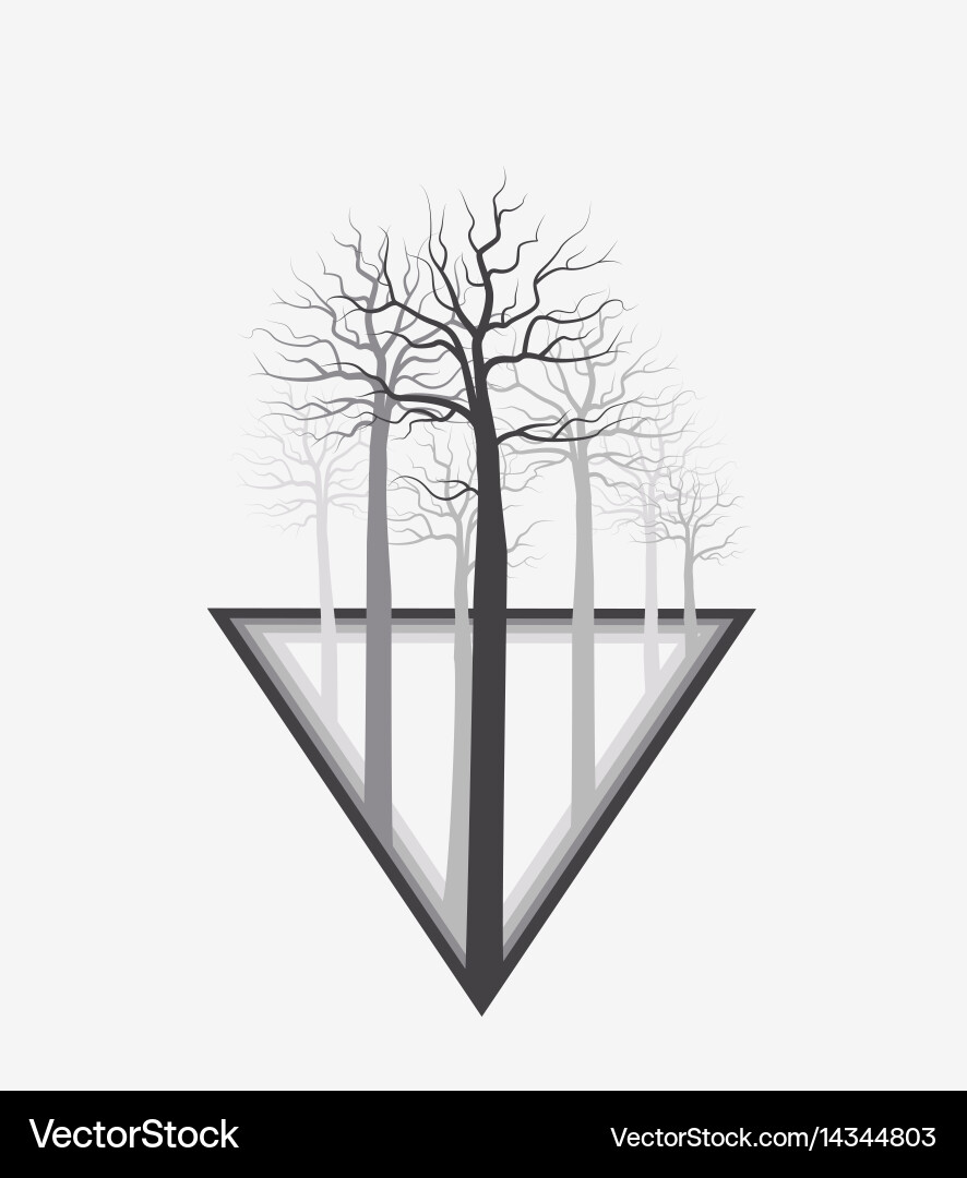 Forest Triangle Silhouette Royalty Free Vector Image