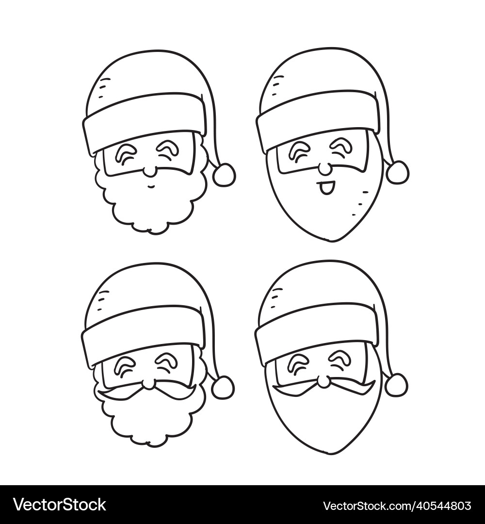 Hand drawn doodle santa claus Royalty Free Vector Image