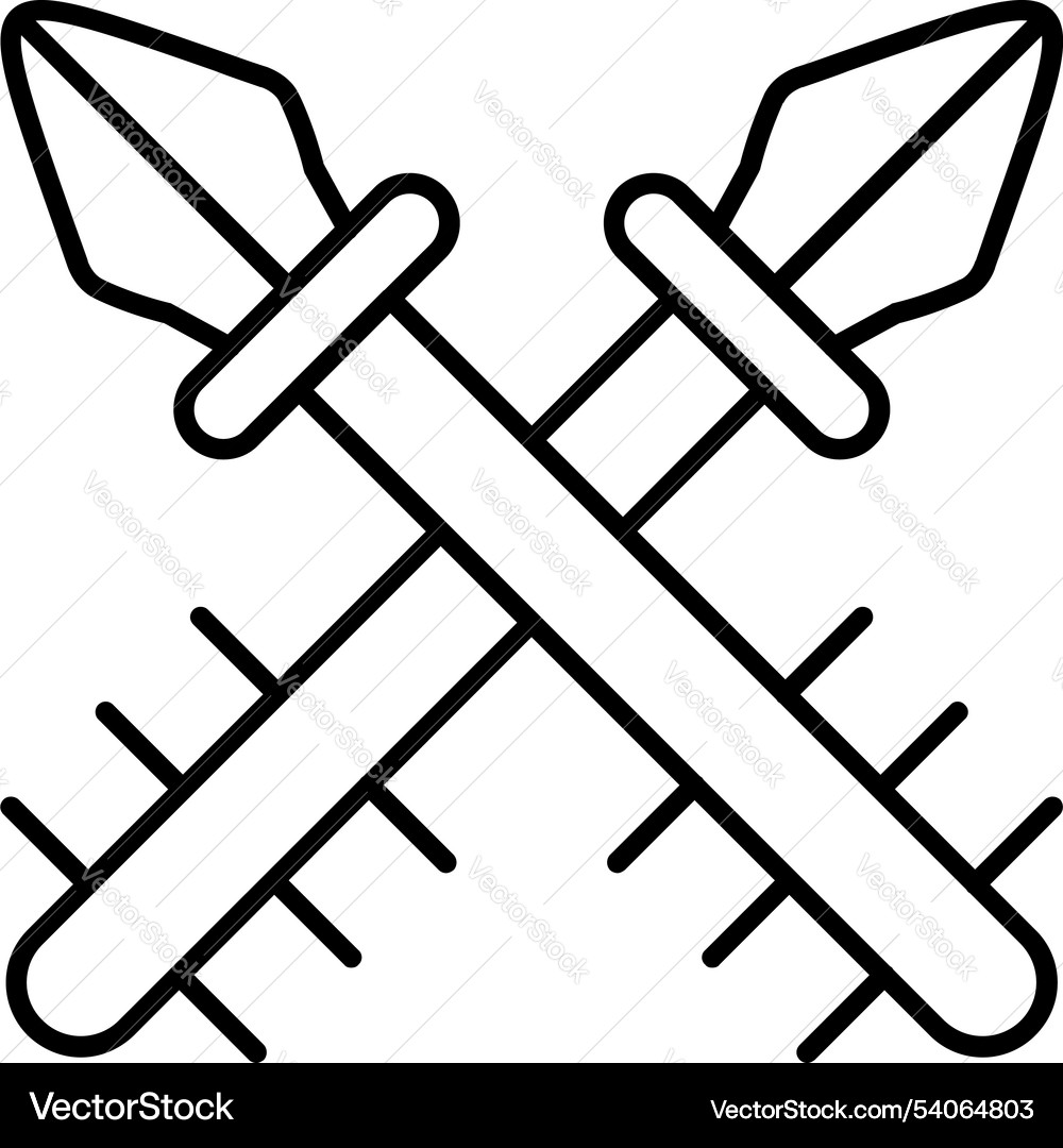 Harpoon line icon design Royalty Free Vector Image