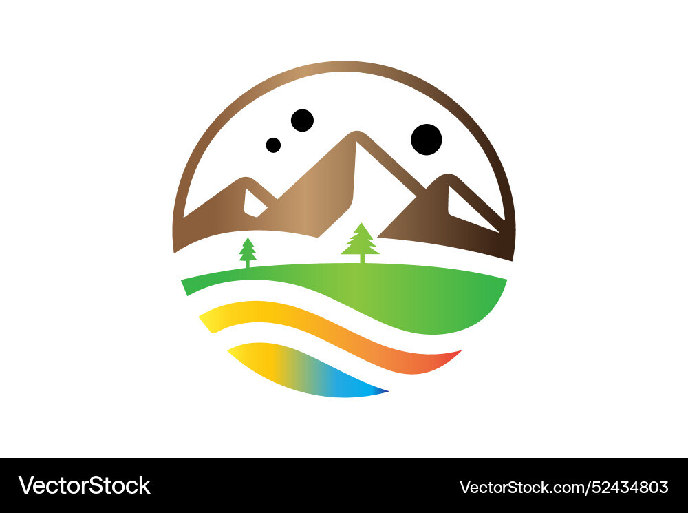 Landscape logo Royalty Free Vector Image - VectorStock