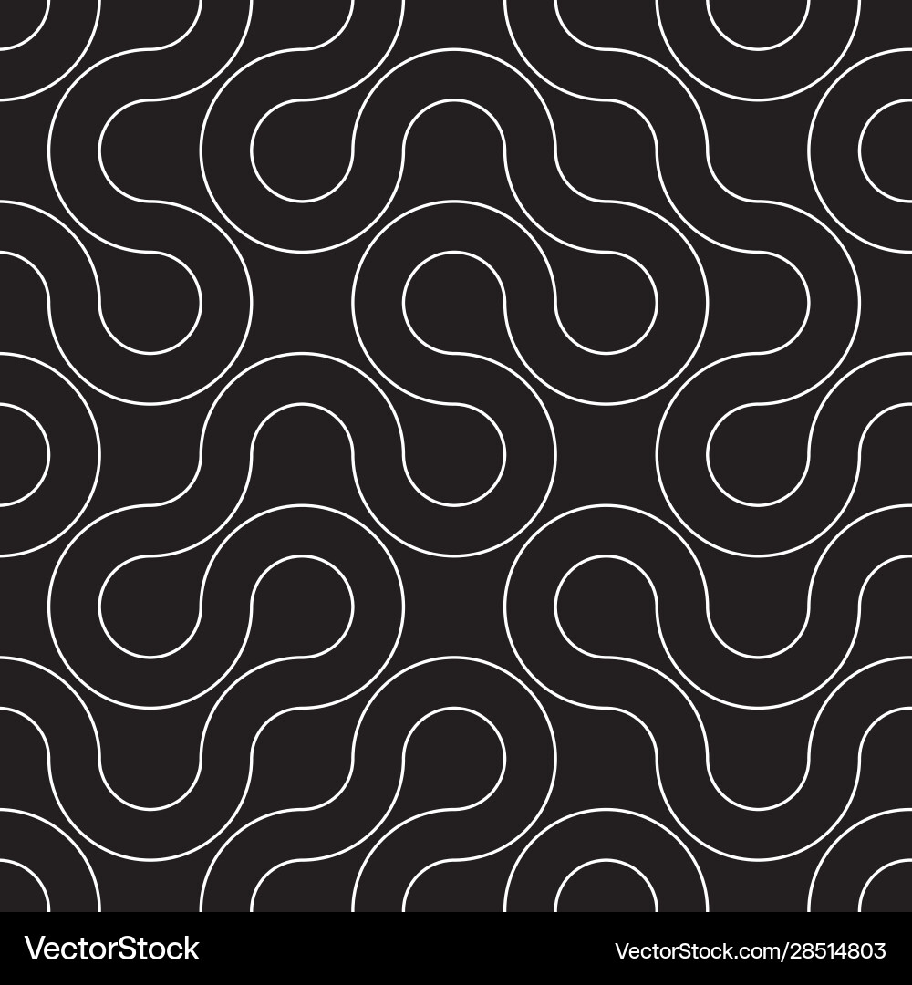 Line art winding seamless pattern Royalty Free Vector Image