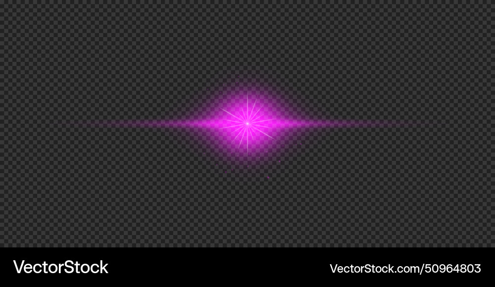 Purple horizontal light effect of lens flares Vector Image