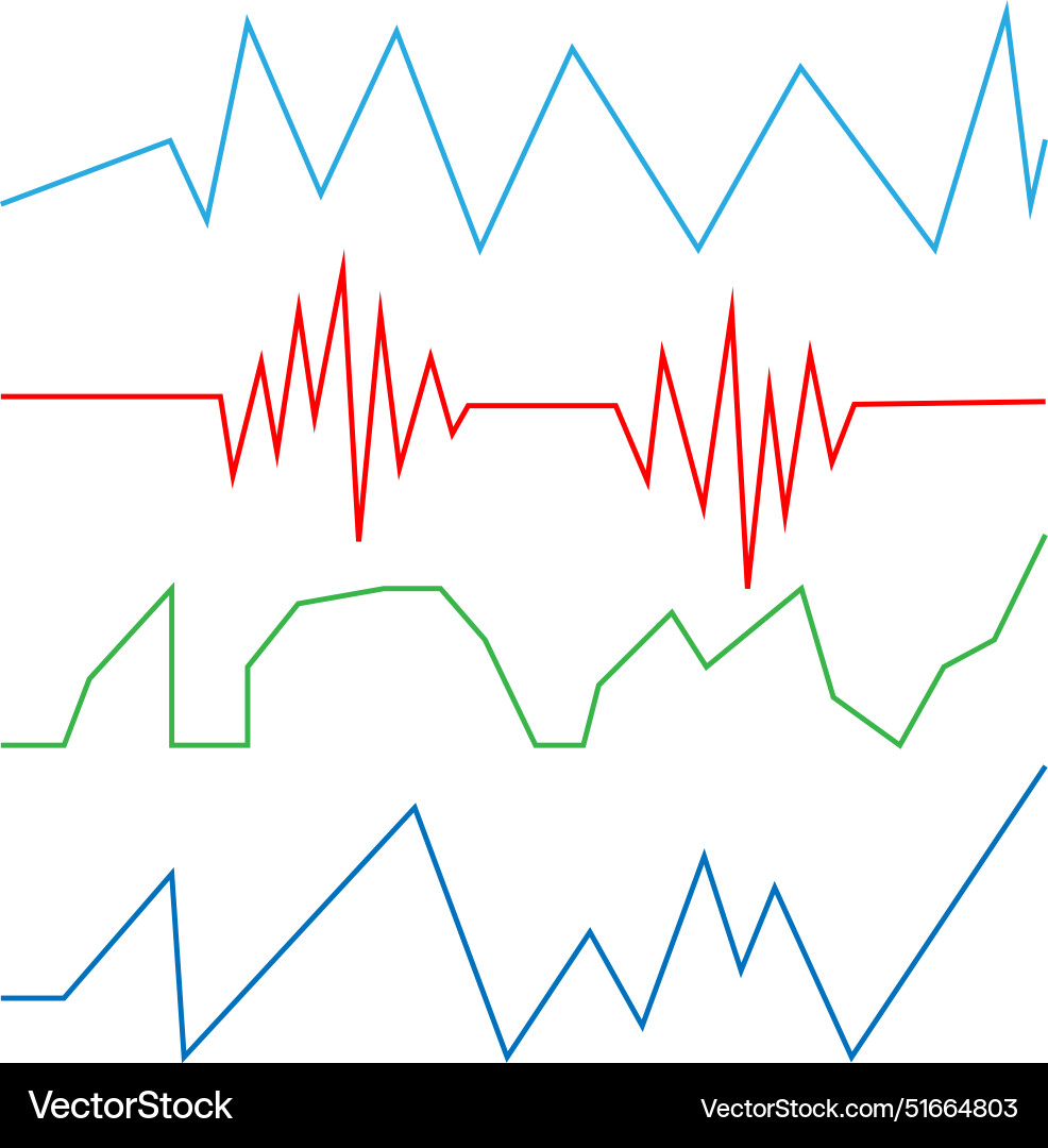 Red heartbeat line icon on white background pulse Vector Image