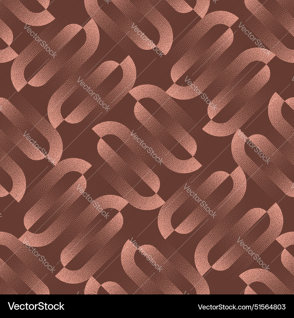 Retro styled fancy seamless pattern trendy brown Vector Image