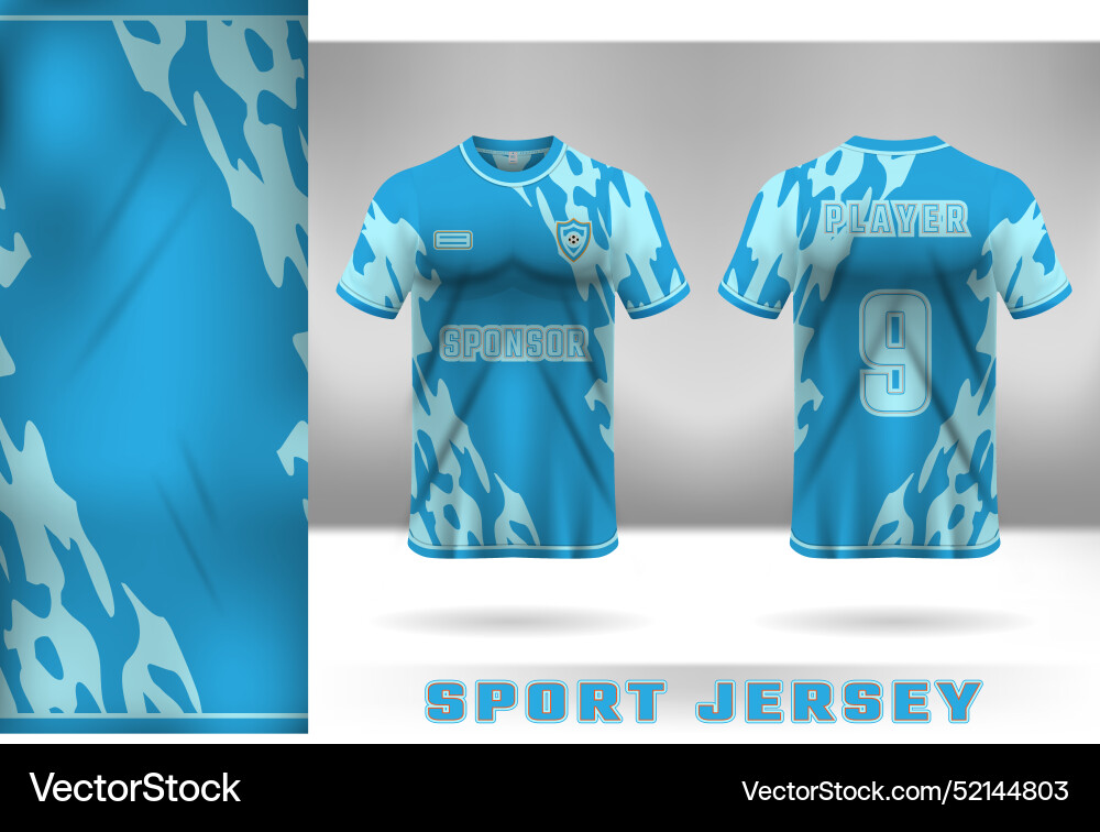 Simple cool pattern jersey template design in blue