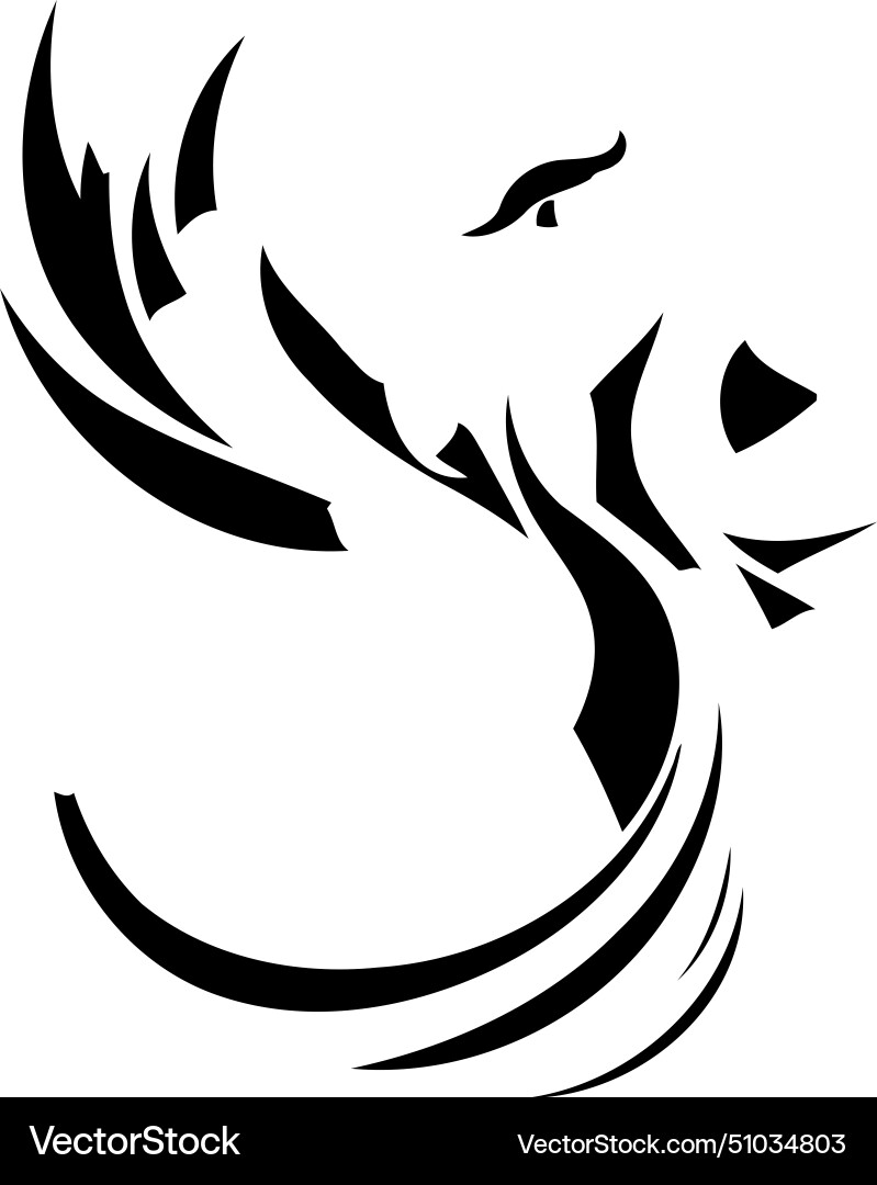 Swan logo template abstract swan logo design Vector Image