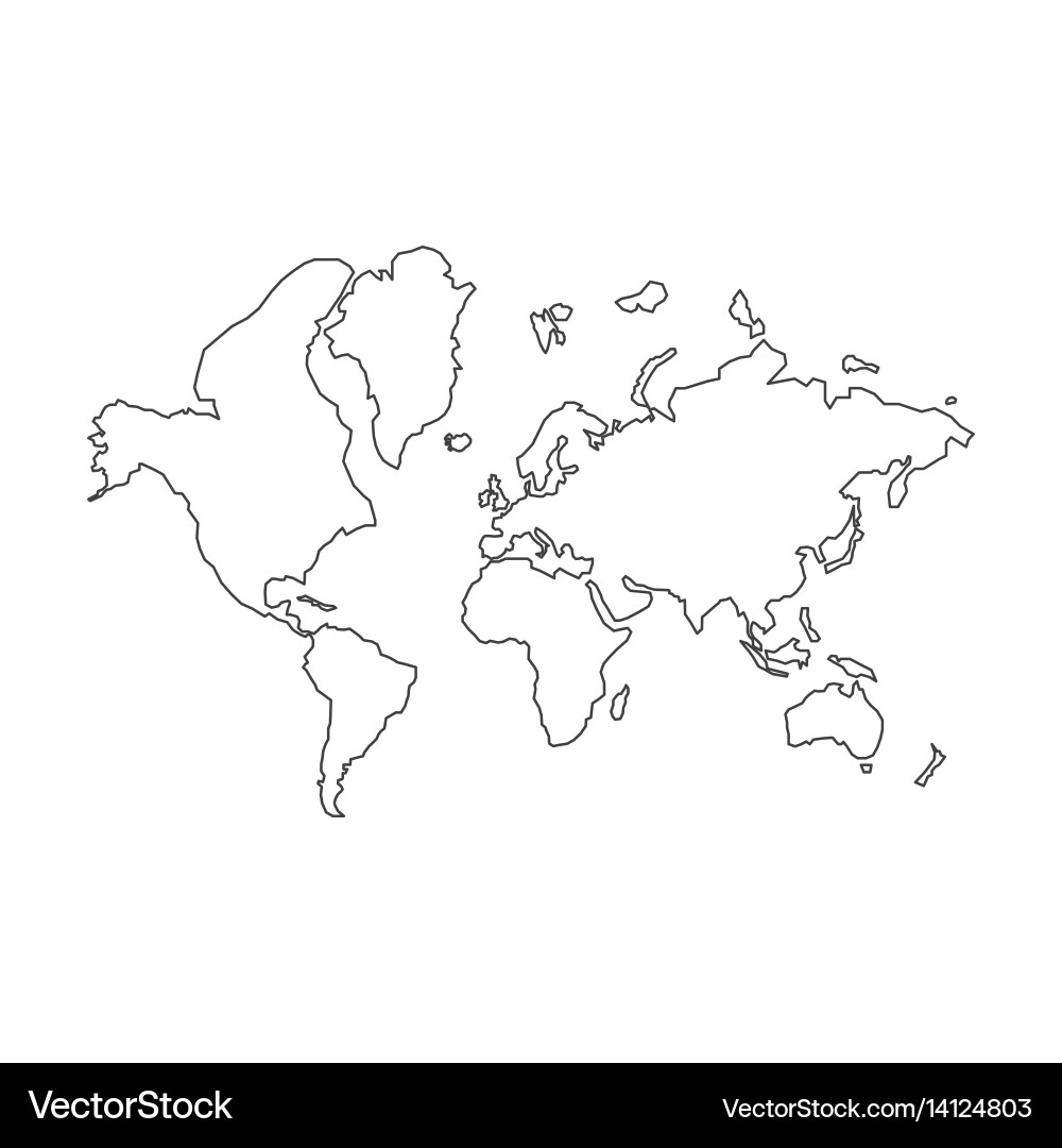 World map Royalty Free Vector Image - VectorStock