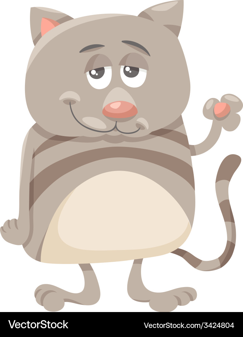 Cat character cartoon Royalty Free Vector Image