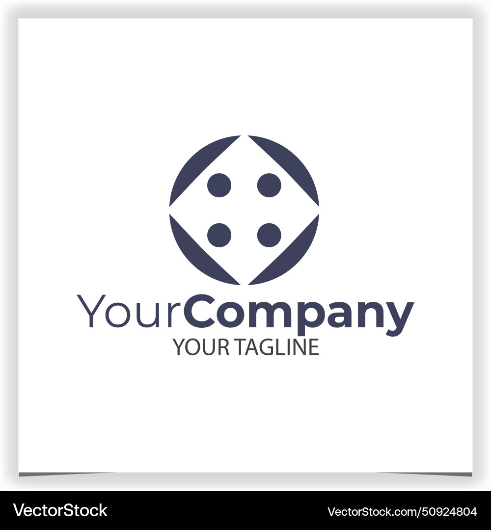 Circular logo design template Royalty Free Vector Image