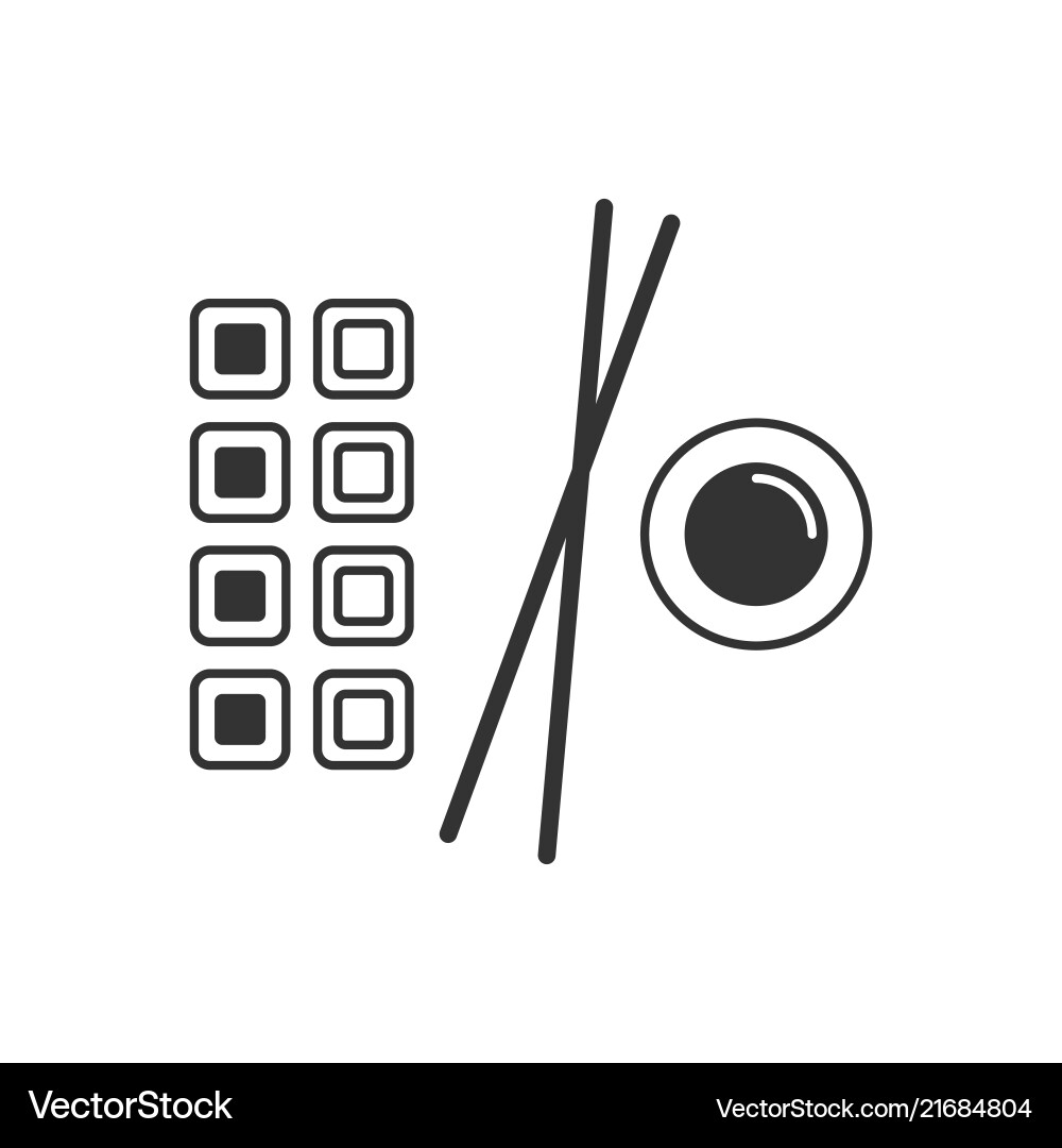Japanese food line icon Royalty Free Vector Image