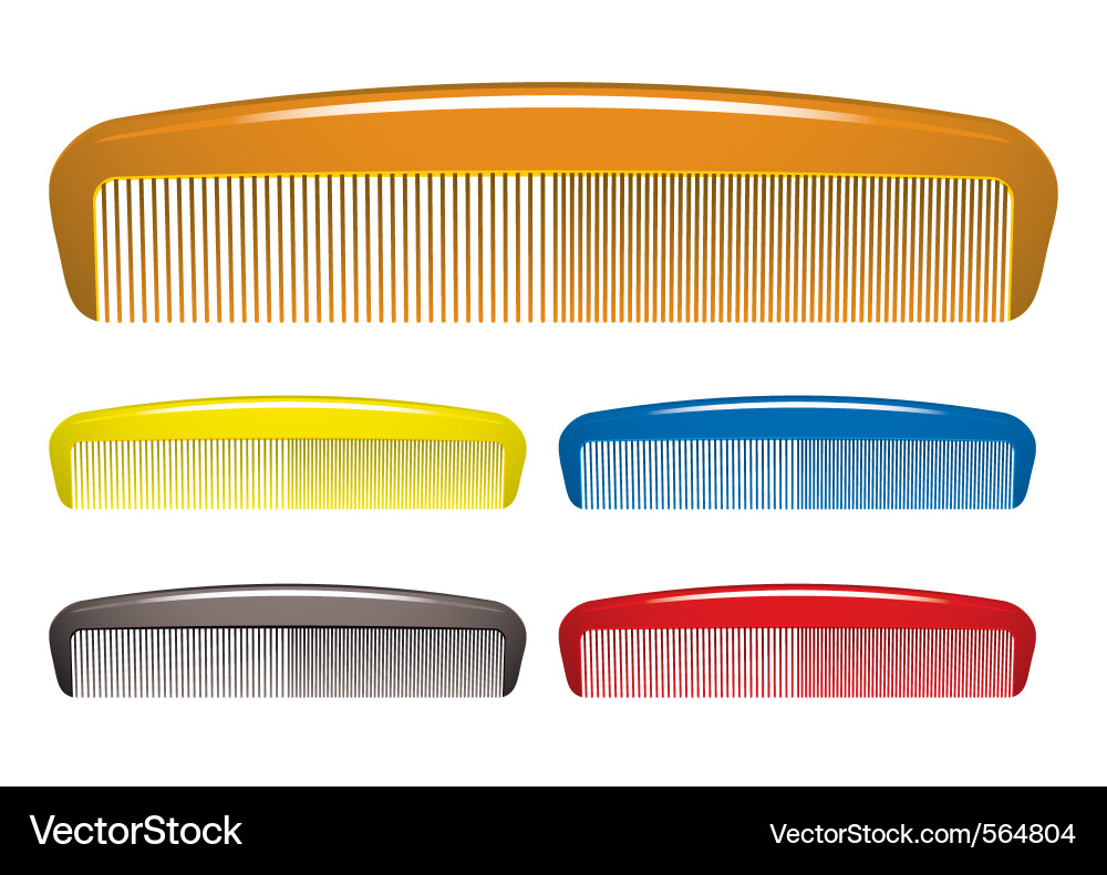 Plastic hair comb Royalty Free Vector Image - VectorStock
